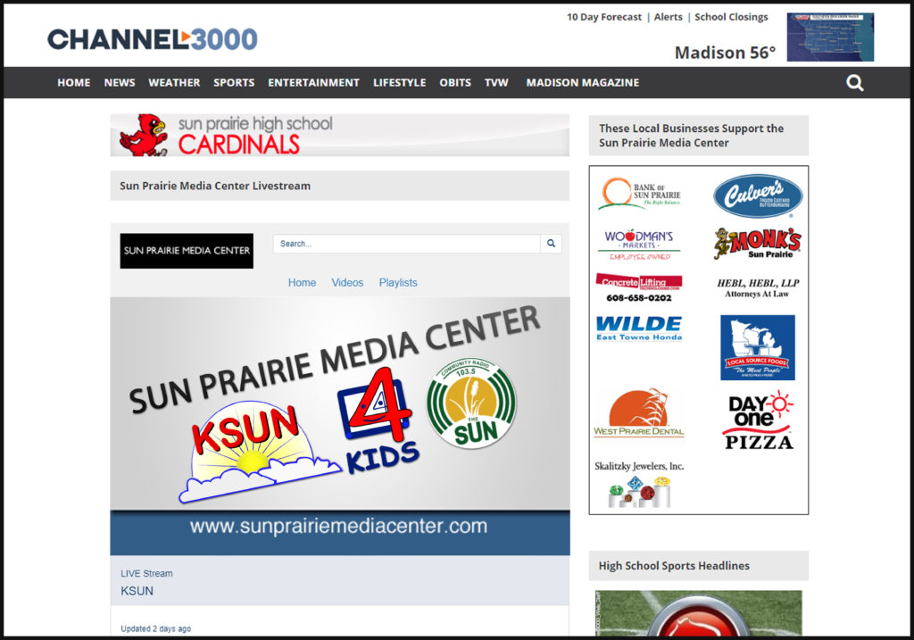 SUN PRAIRIE MEDIA CENTER, CHANNEL 3000 FORM PARTNERSHIP - Sun Prairie ...