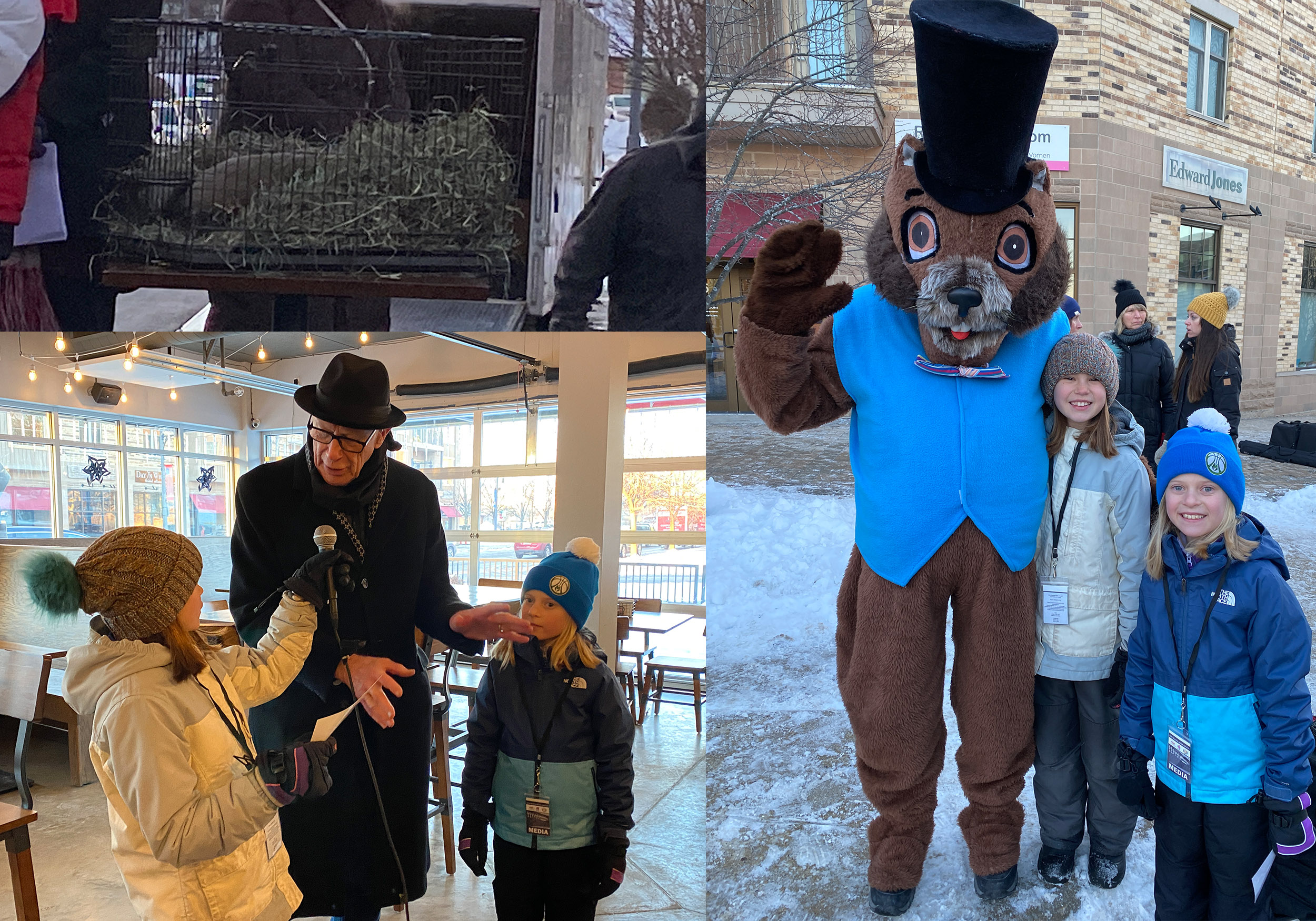 KIDS-4 BRAVES THE COLD WEATHER TO COVER GROUNDHOG DAY EVENTS - Sun ...